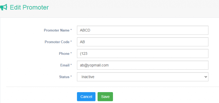 How to edit information of the Promoters - Flavor