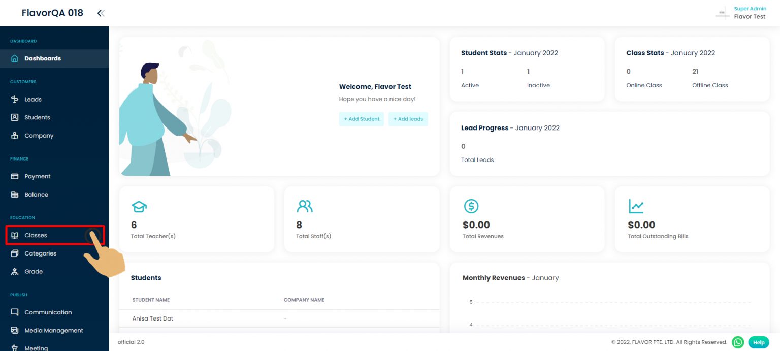 How to create Zoom link to a class? - Flavor