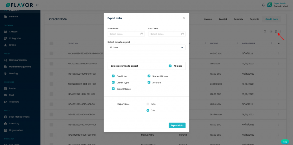 How Credit Note works? - Flavor