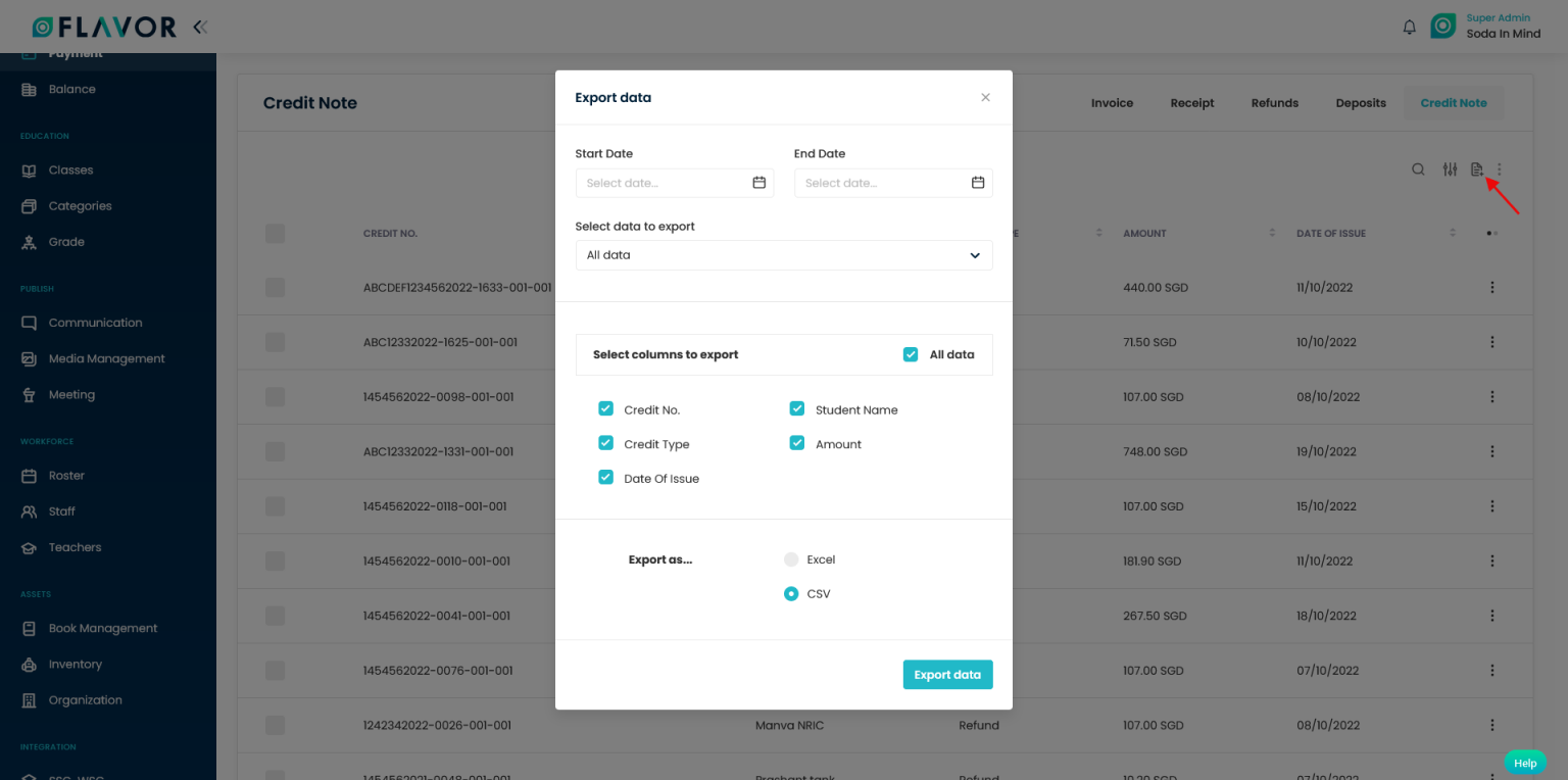 How Credit Note works? - Flavor