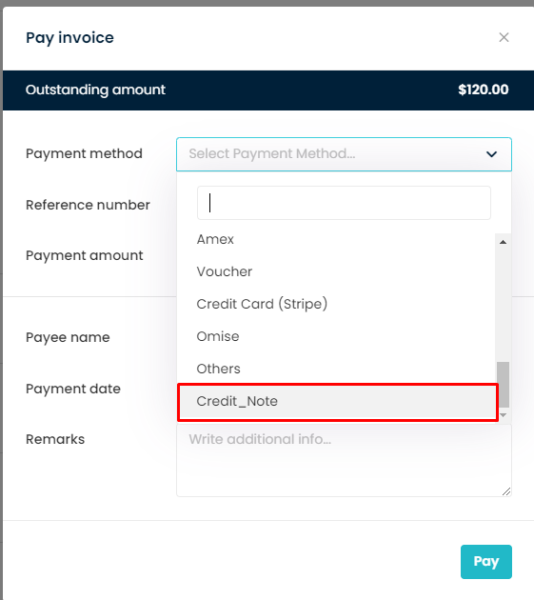 How to Pay Using Credit Note? - Flavor