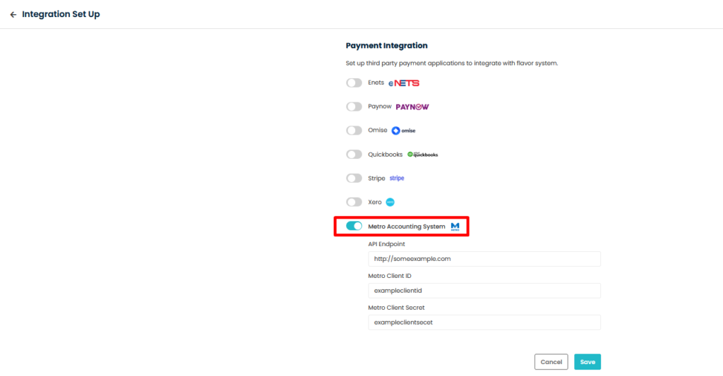 How to connect Metro Accounting System with Flavor CRM? - Flavor
